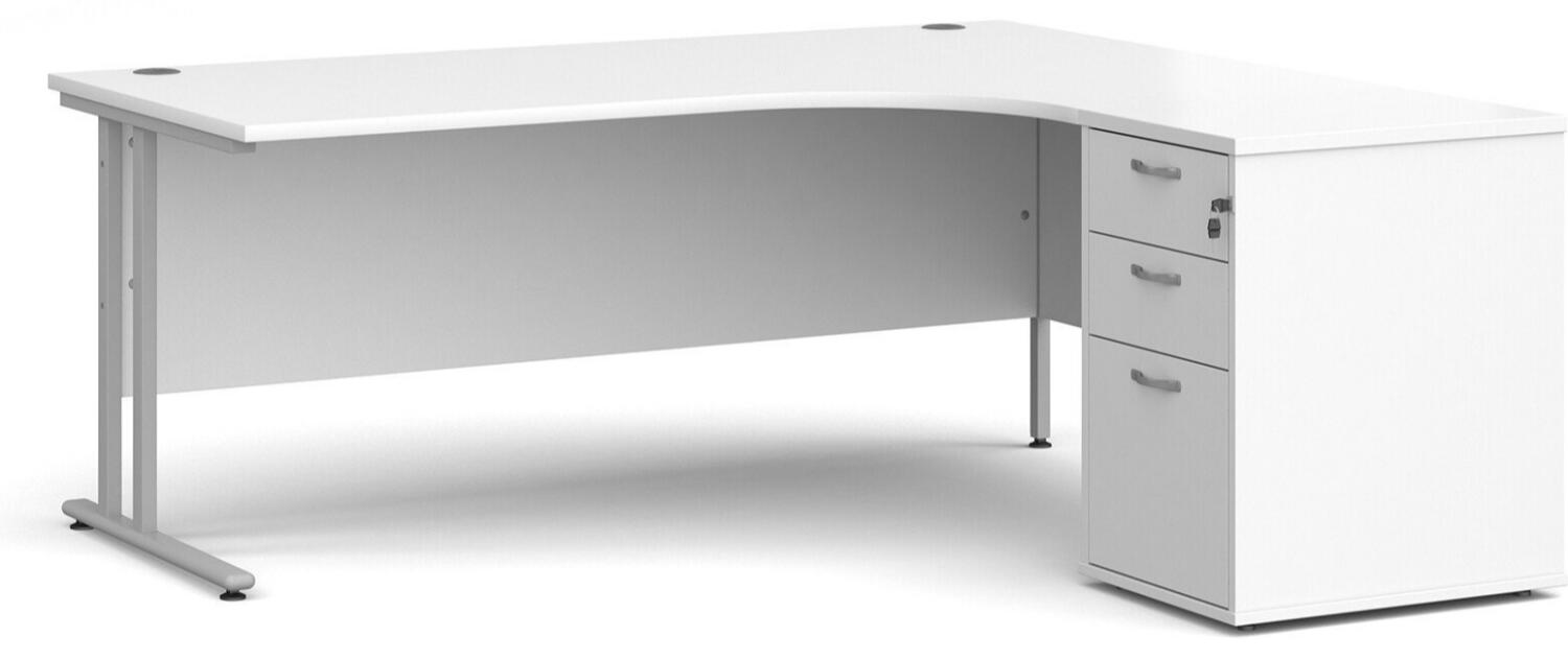 Dams bulk corner desk with twin cantilever legs store