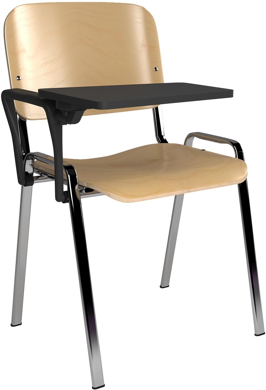 Dams Taurus Wooden Stacking Chairs with Writing Tablet