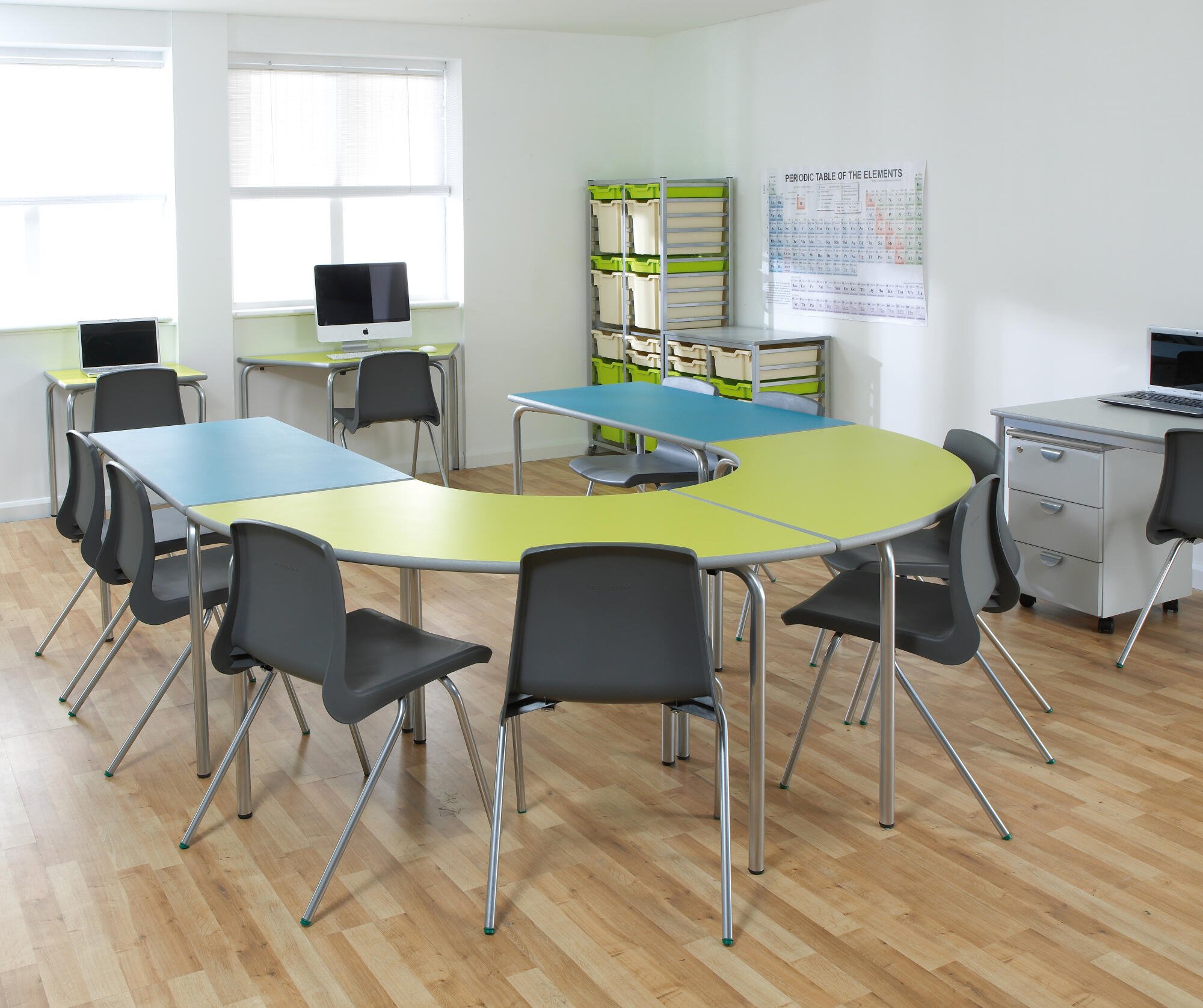 Metalliform Equation Semi Circular Classroom Table