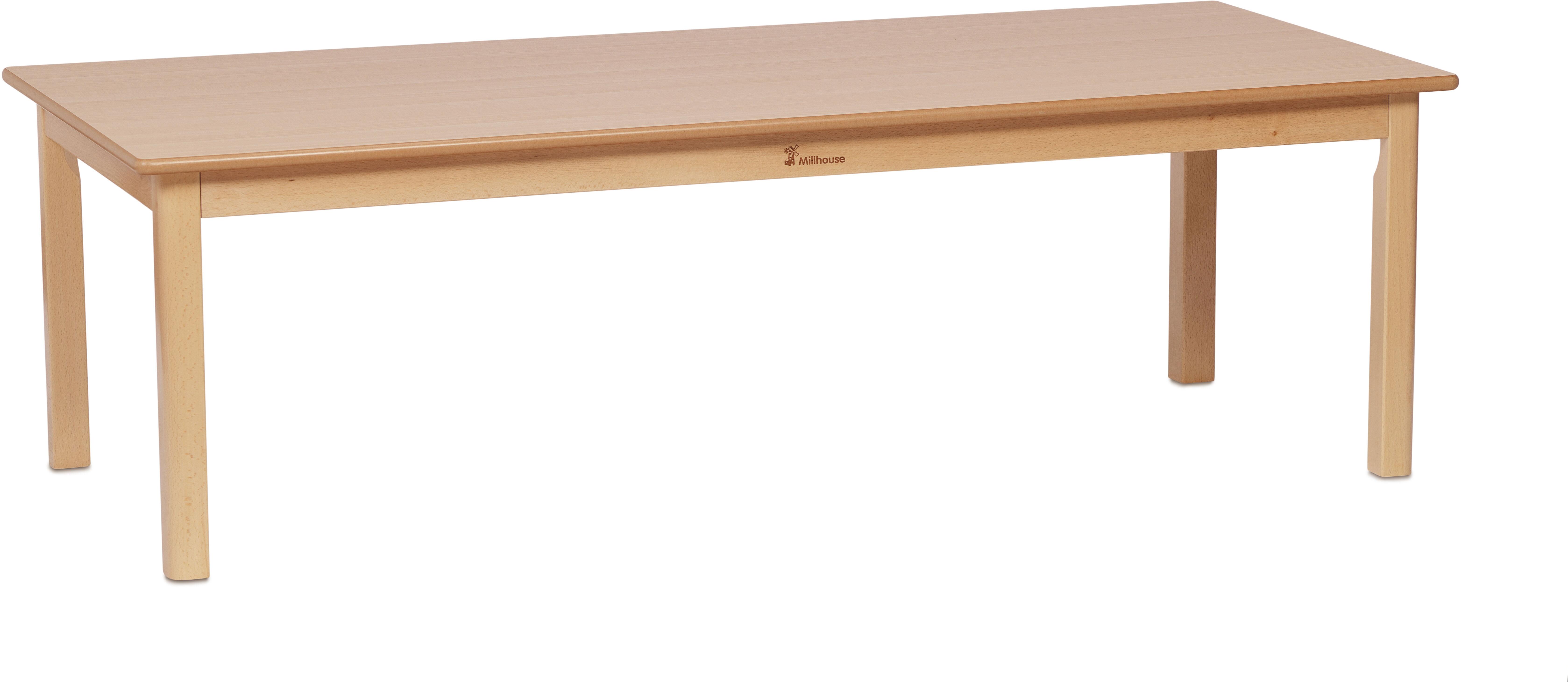 Millhouse Large Rectangular Table - Solid Beech Frame, Maple Top - Just ...