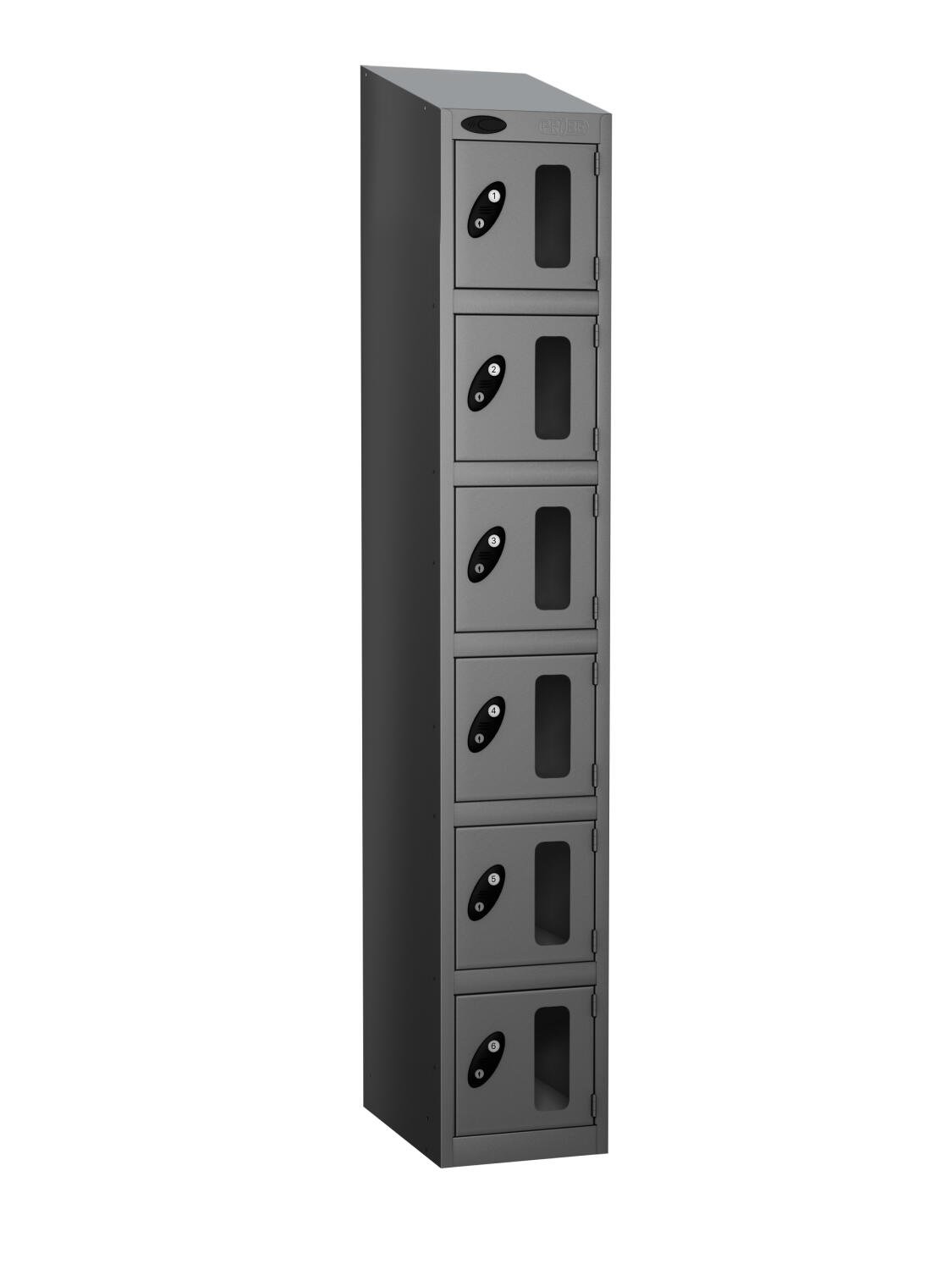 Probe Six Compartment Vision Panel Nest of Three Steel Lockers - Just ...