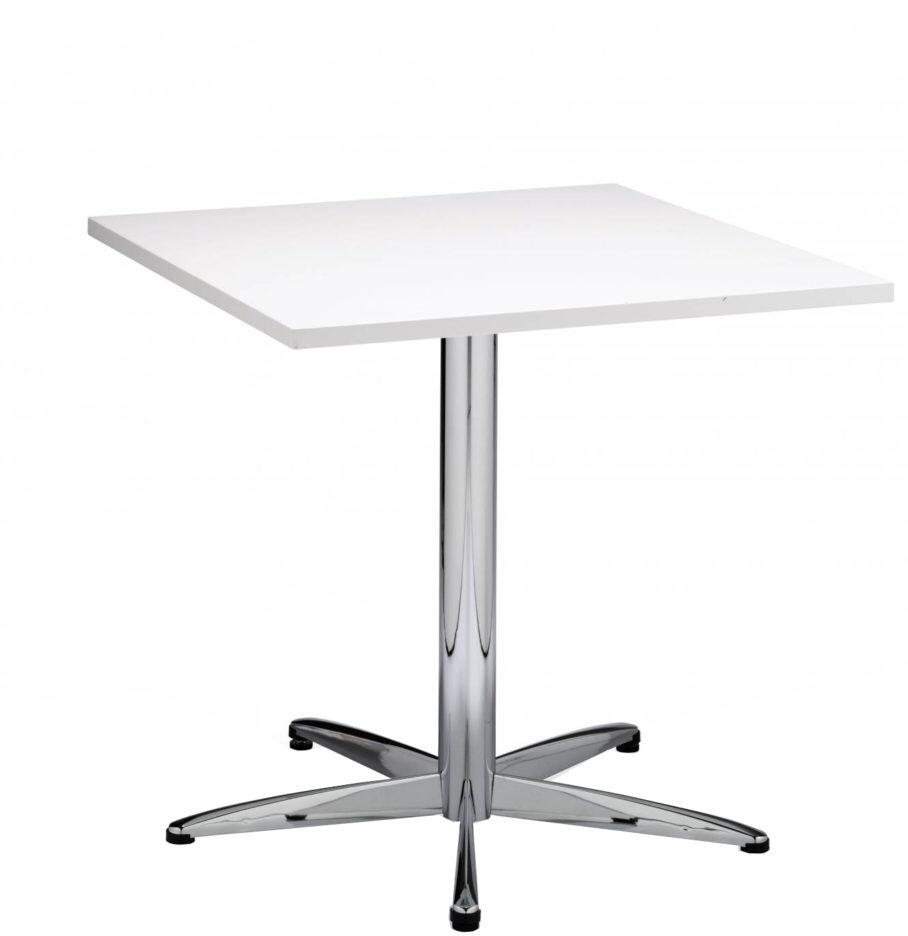 ORN Star Square Table 600x600mm - Polished Chrome with Adjustable Feet ...