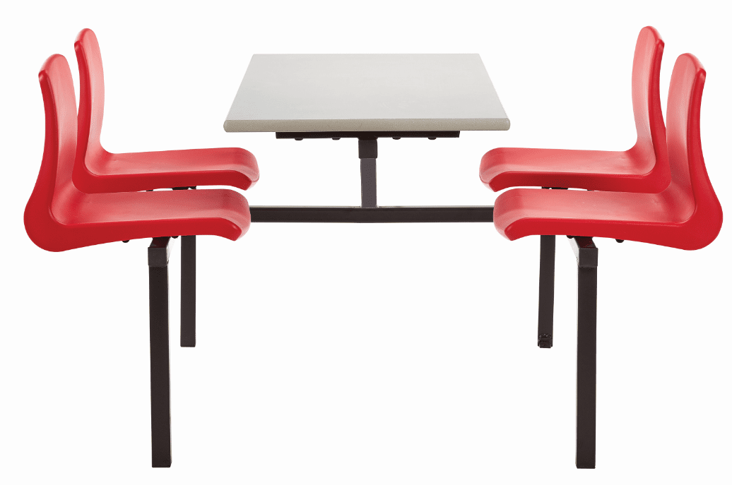 Metalliform Four Seater Canteen Table & Chairs - 760mm High - Just For ...
